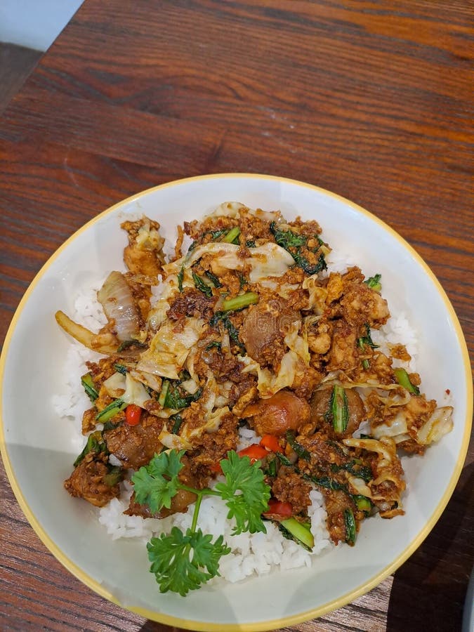 Crazy Rice Ahora Cafe is My Favorite Lunch Stock Image - Image of ...