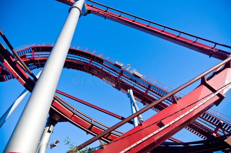 Crazy roller coaster stock image. Image of central, fast - 27748543