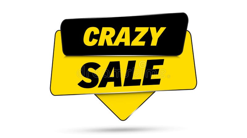 Crazy sale sign banner stock vector. Illustration of shop - 265653190