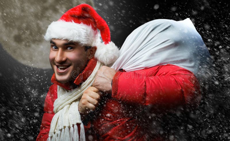 Crazy santa stock image. Image of event, holding, full - 46808401