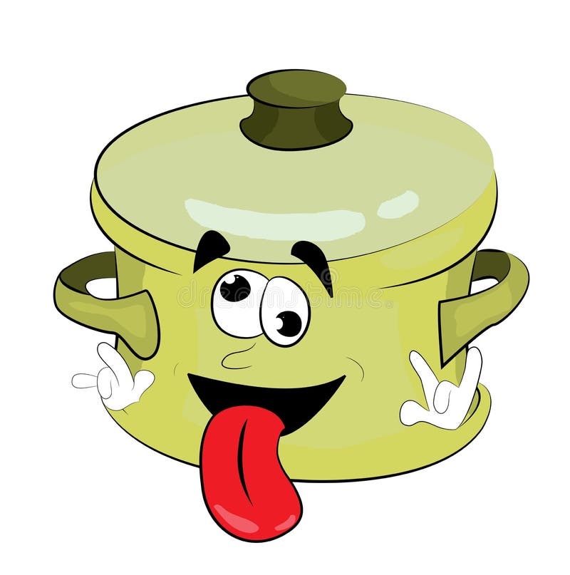 Crazy saucepan cartoon stock illustration. Illustration of crazy - 47931085