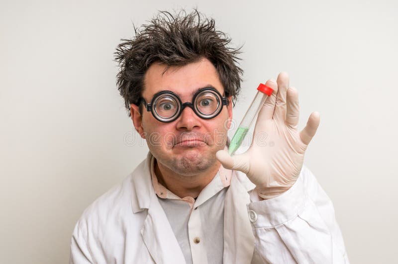 Crazy Scientist Performing Experiments in Laboratory Stock Image ...