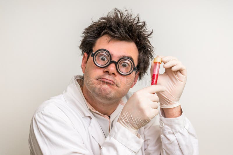 Crazy Scientist Performing Experiments in Laboratory Stock Photo ...
