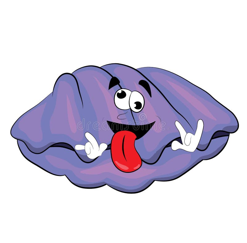 Crazy sea shell cartoon stock illustration. Illustration of symbol ...