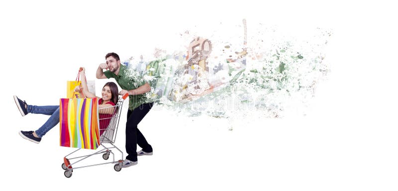 Crazy Shopping Stock Photo - Image: 42614108