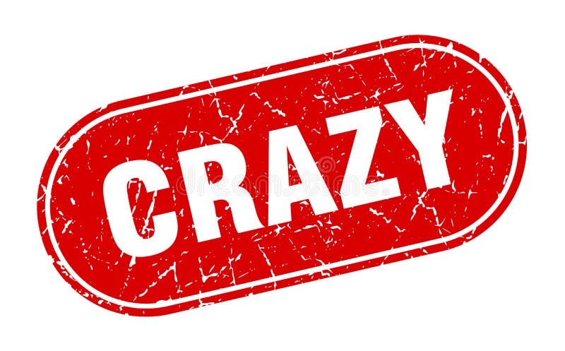 Crazy Sign. Round Ribbon Label Set. Seal Stock Vector - Illustration of ...