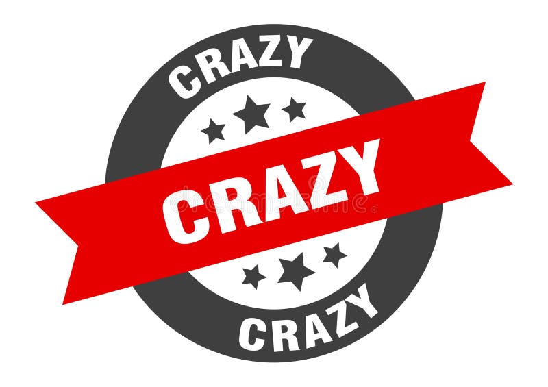 Crazy Sign Stop Isolated with the Cartoon Stock Vector - Illustration ...