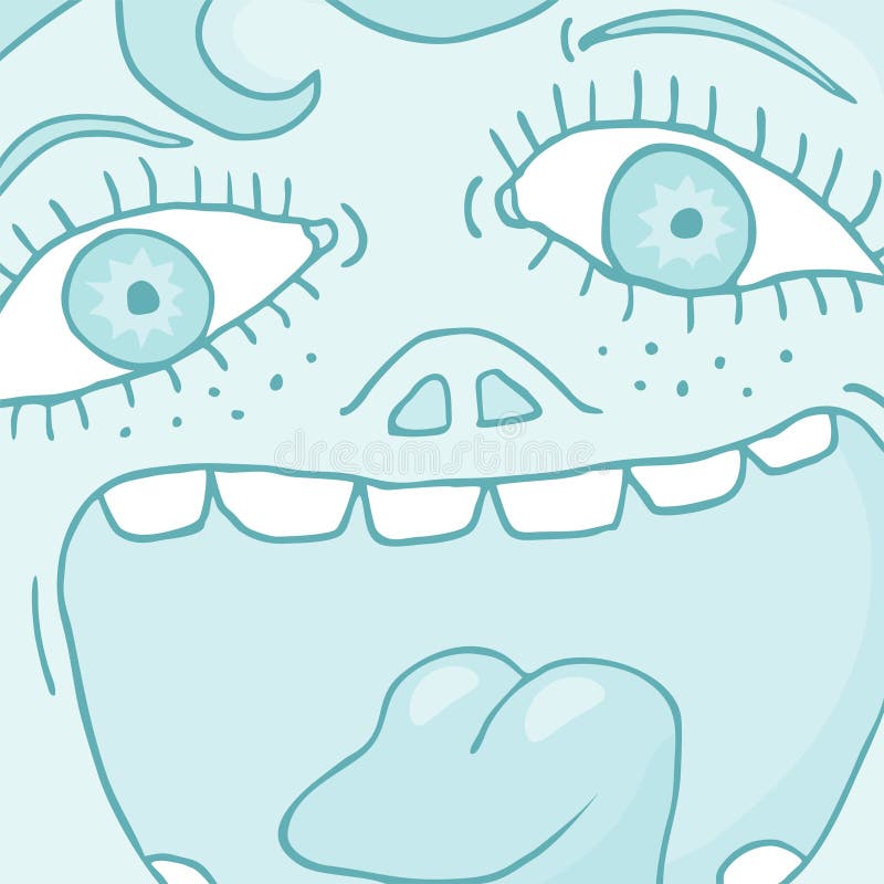 Crazy smile face stock vector. Illustration of cheerful - 125427759