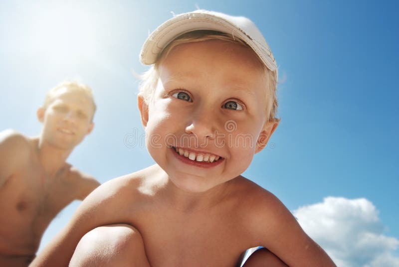 Crazy Smiling Happy Child Portrait Stock Image - Image of cheerful ...
