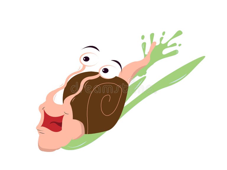 Crazy snail stock vector. Illustration of slide, cool - 33535848