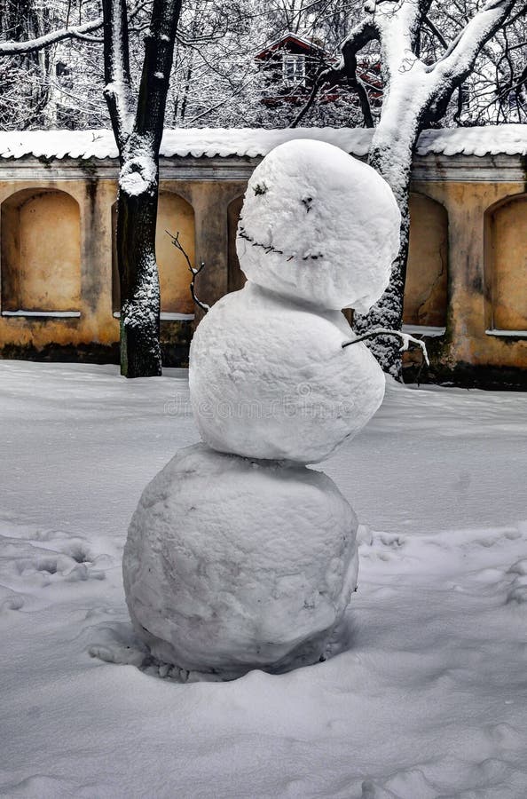 Crazy snowmen stock image. Image of maple, winter, snow - 84429127