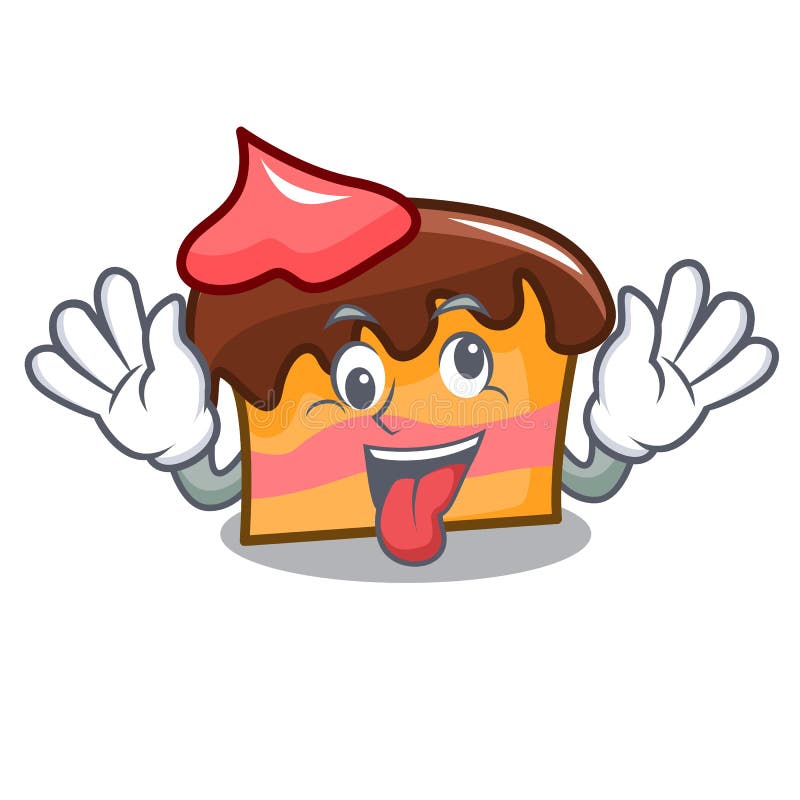 Crazy Sponge Cake Mascot Cartoon Stock Vector - Illustration of insane ...