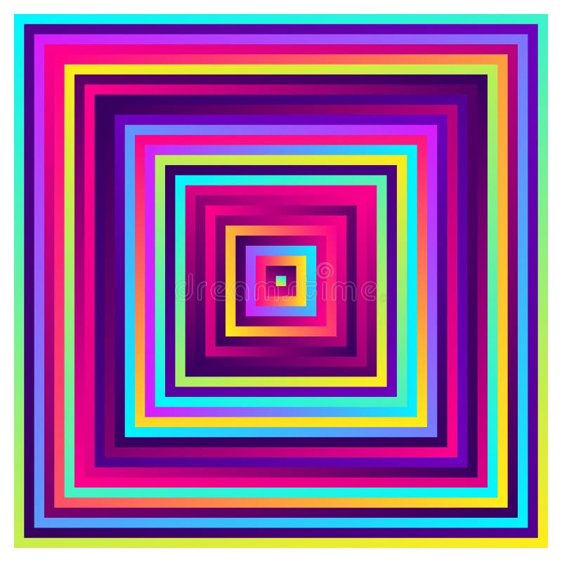 Crazy Squares - Bright Geometric Pattern With Bold Neon Colors Stock ...