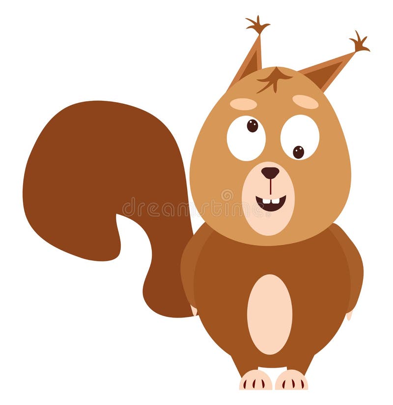 Crazy squirrel, icon stock vector. Illustration of beautiful - 259394493