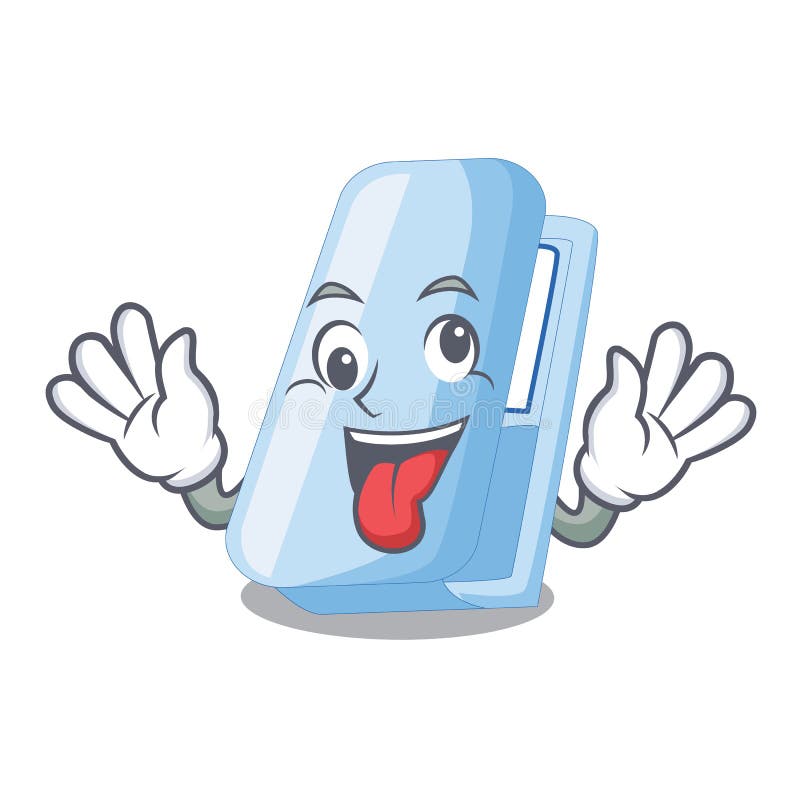 Tongue Out Stapler in a the Cartoon Wallet Stock Vector - Illustration ...