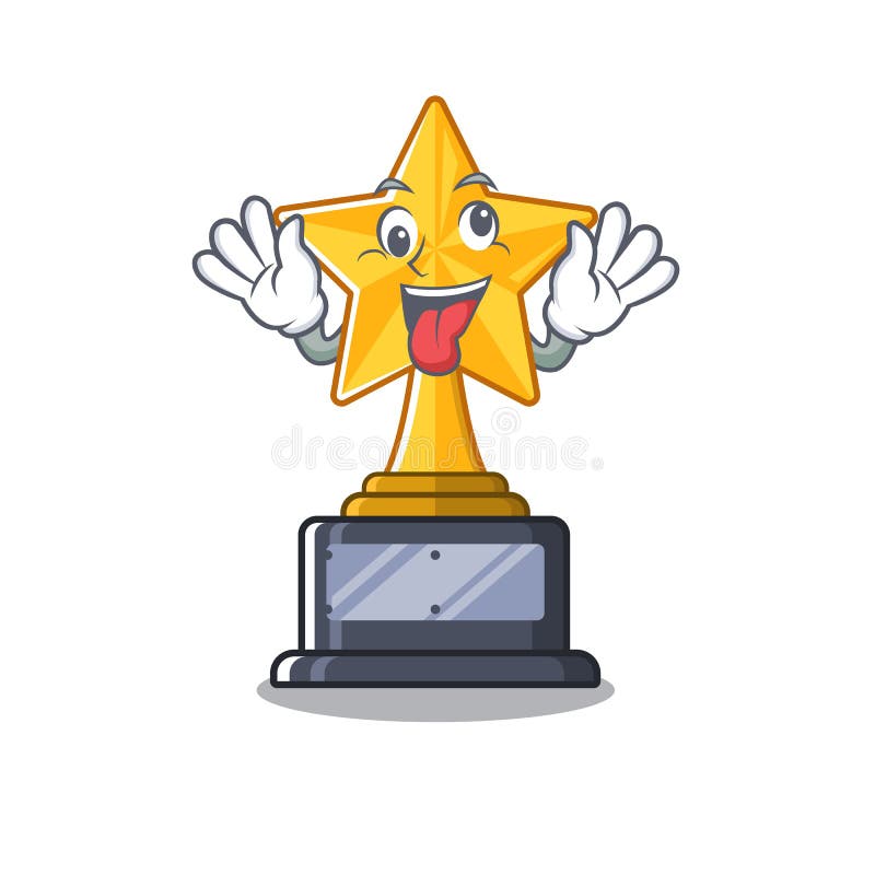 Crazy Star Shaped Cartoon the Toy Trophy Stock Vector - Illustration of ...