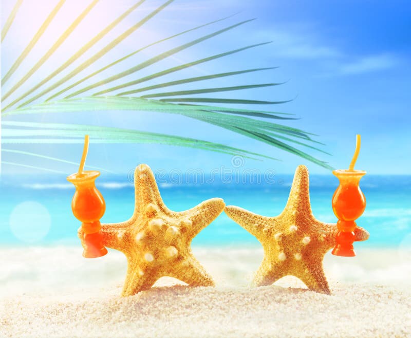 Crazy Starfish Having Fun on Summer Beach. Summer Concept Stock Photo ...