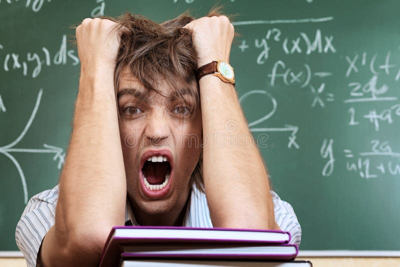 Crazy student stock photo. Image of person, high, books - 16564628