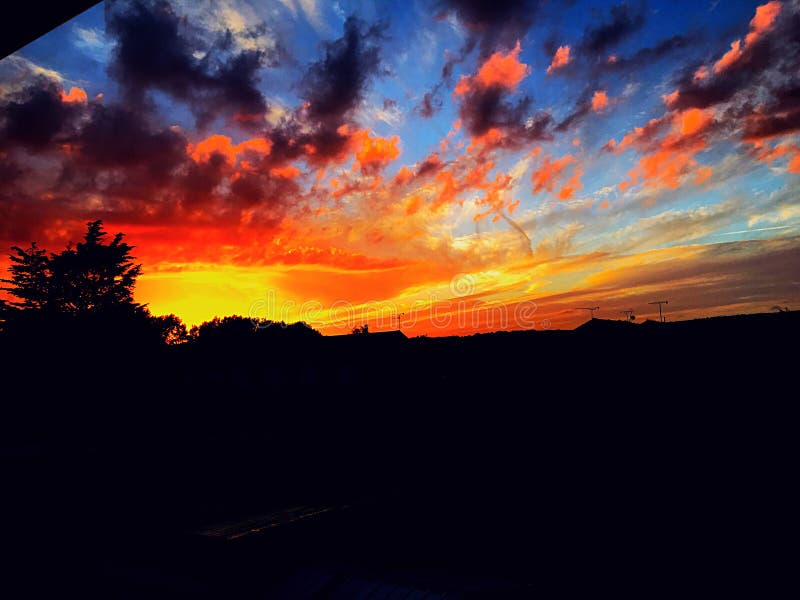 Crazy sunset stock image. Image of sunset, beautiful - 95249675