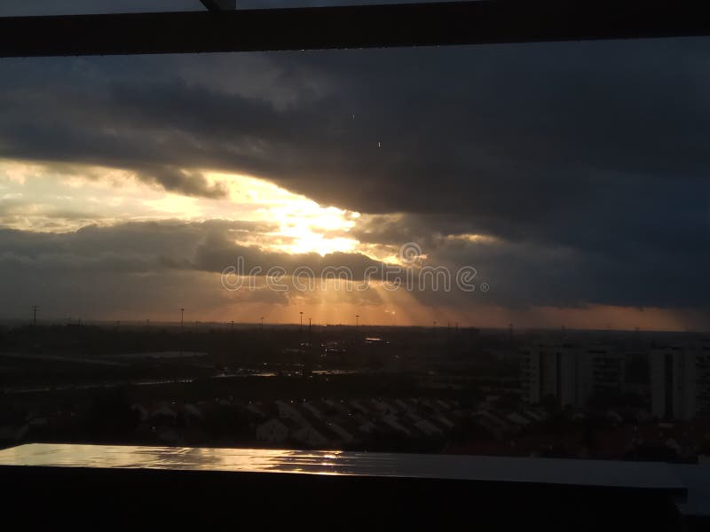 A crazy sunset in Israel stock photo. Image of nature - 135816372