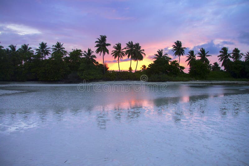 Crazy sunset. stock image. Image of fine, maldives, sundown - 66772785