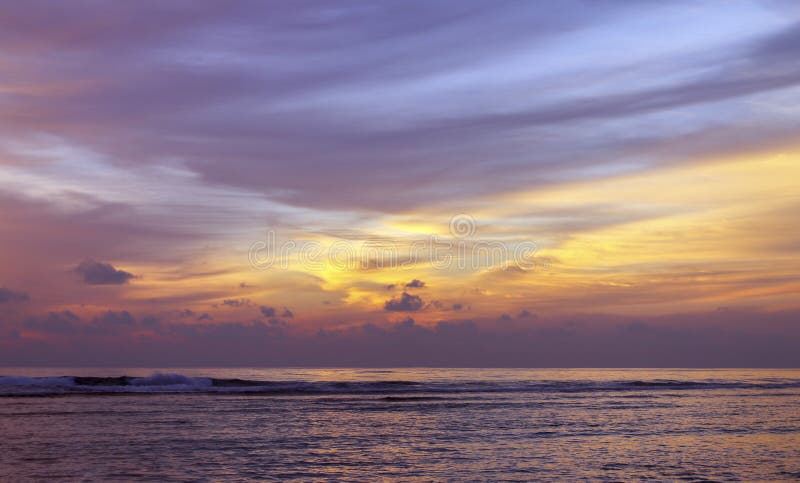 Crazy sunset. stock image. Image of plage, maldives, scenery - 66772923