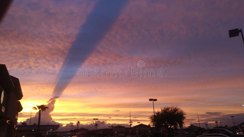 Crazy Sunset with Some Pretty Very Vivid Colors Stock Image - Image of ...