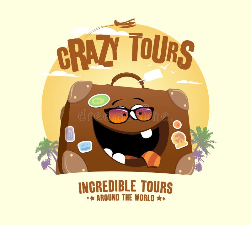 Crazy trip stock vector. Illustration of trip, cartoon - 15384870