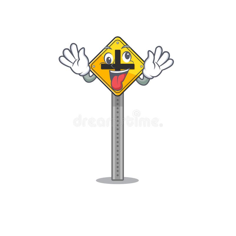 Crazy Toy Crossing Sign on Cartoon Table Stock Vector - Illustration of ...