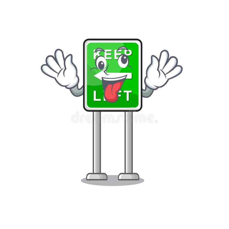 Crazy No Left Turn with the Cartoon Stock Vector - Illustration of ...