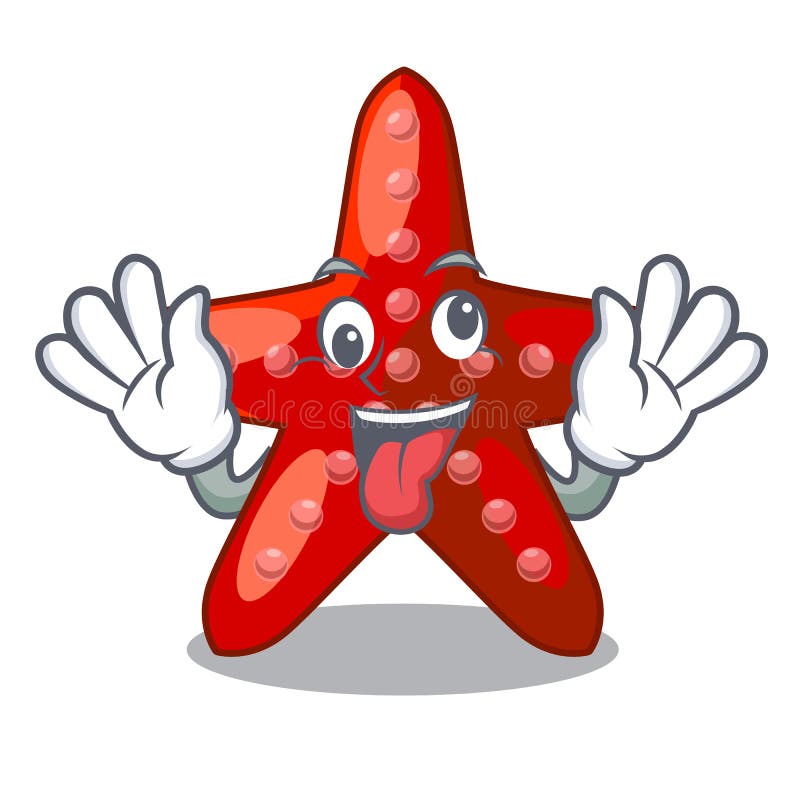 Crazy Toy Red Starfish Cartoon Above Table Stock Vector - Illustration ...