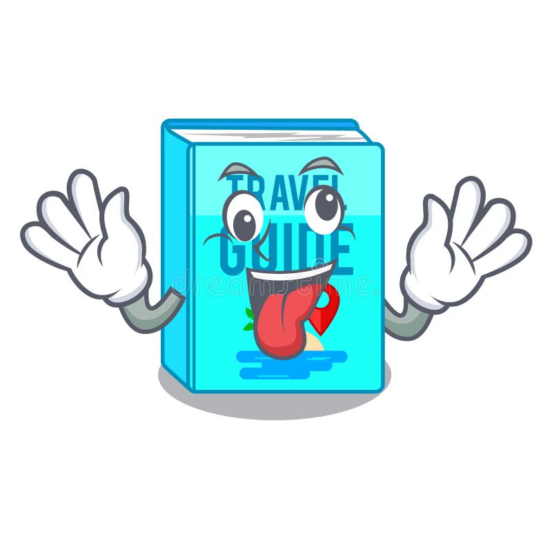 Crazy Travel Guide Book Above Table Cartoon Stock Vector - Illustration ...