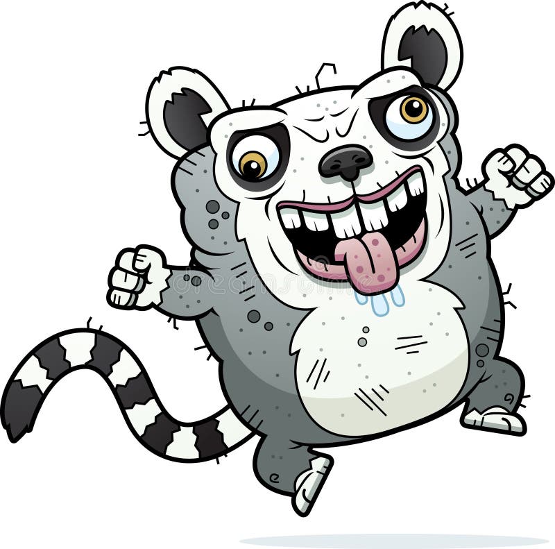 Crazy Ugly Lemur stock vector. Illustration of primate - 47480361