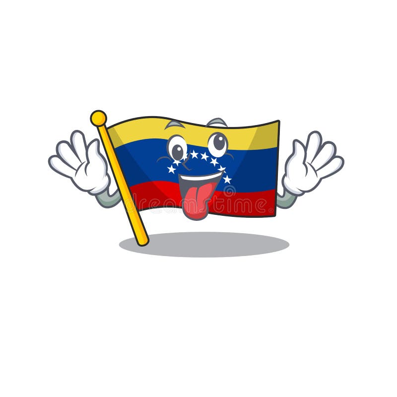 Crazy Venezuelan Flag Hoisted On Mascot Pole Stock Vector ... Crazy Venezuelan Flag Hoisted On Mascot Pole Stock Vector ...