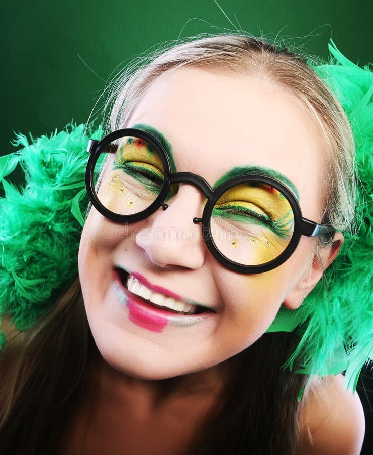 Crazy woman stock photo. Image of laughing, lips, mental - 89233920