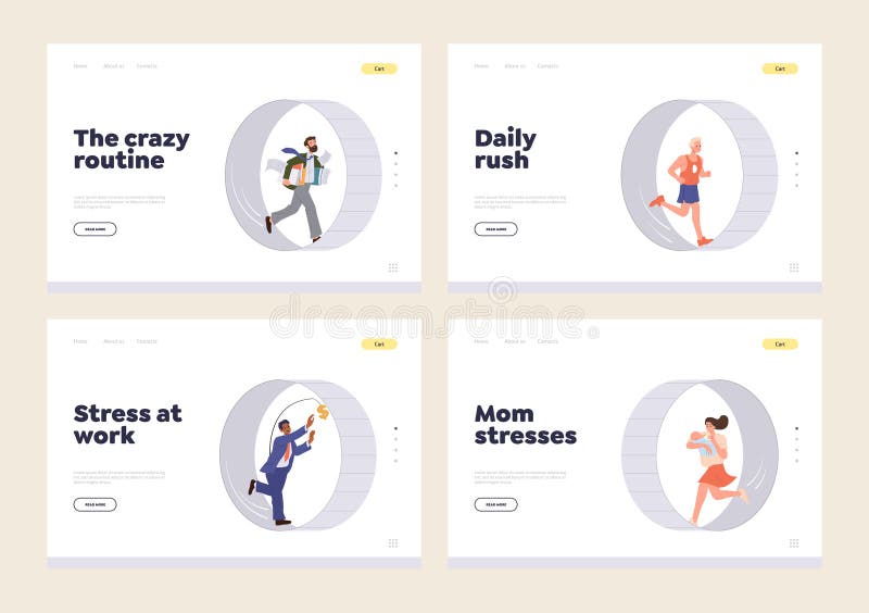 Crazy Work Routine, daily Rush, Mom and Employee Stress Concept for ...