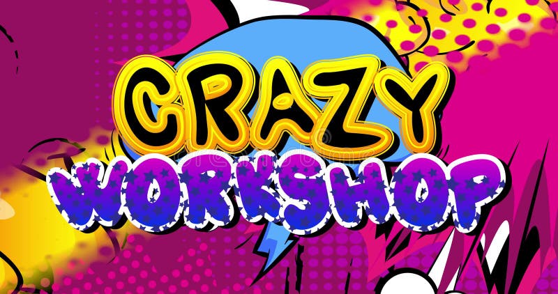 Workshop. Comic Book Word Text Stock Footage - Video of design ...