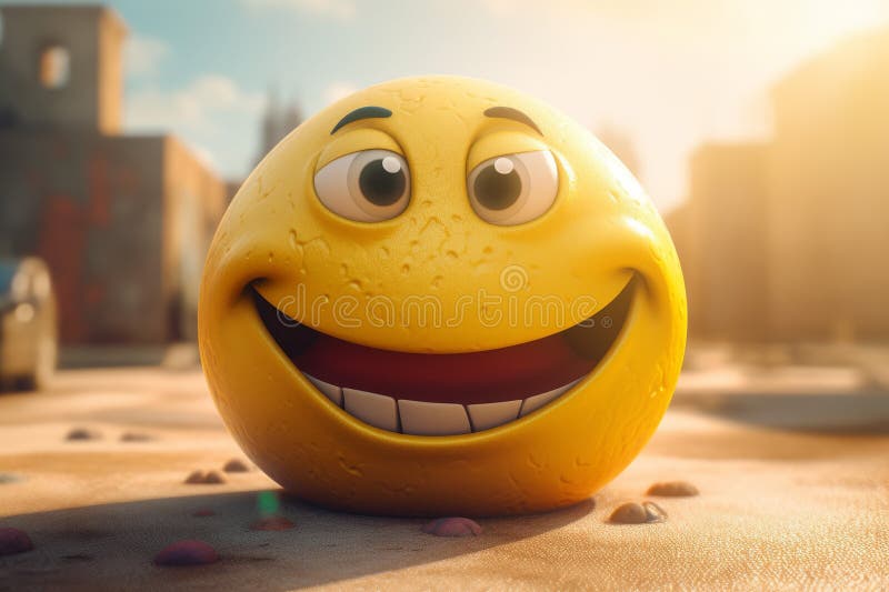 Crazy Yellow Smiley. Generate Ai Stock Illustration - Illustration of ...