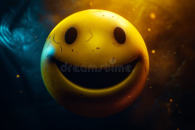 Crazy Yellow Smiley Fun. Generate Ai Stock Illustration - Illustration ...