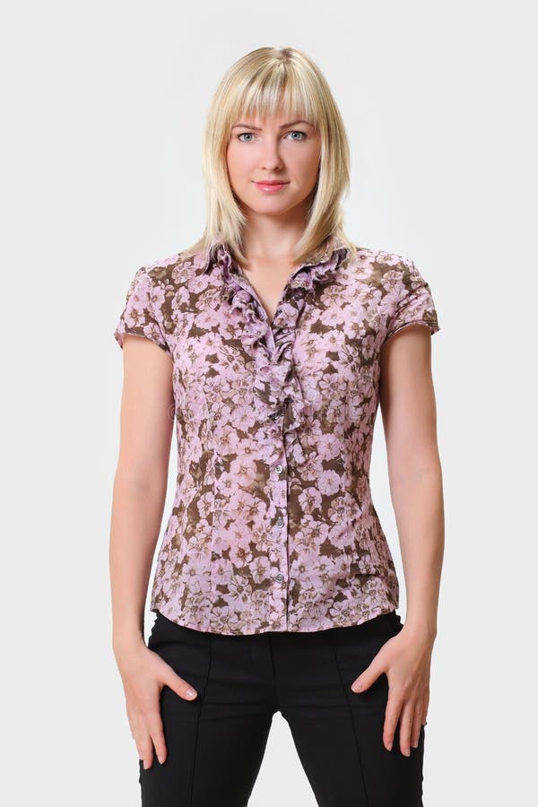 Crazy Young Blonde Woman Makes Squint for Fun Stock Photo - Image of ...