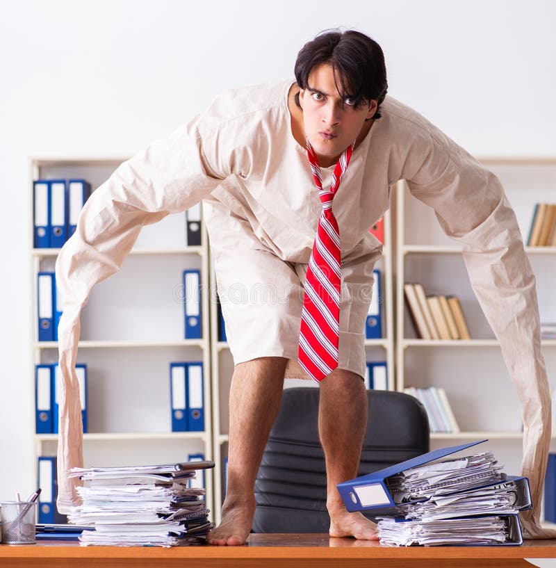 Crazy Young Man in Straitjacket at the Office Stock Photo - Image of ...