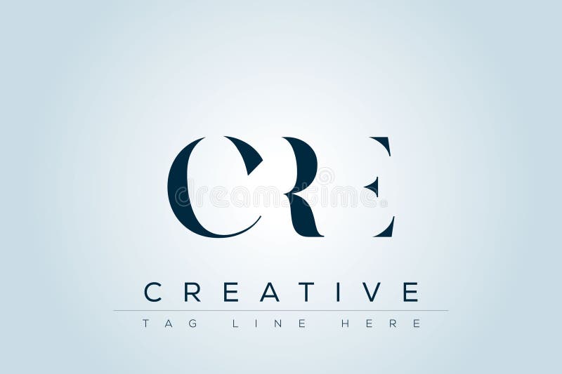 CRE abstract letter logo stock vector. Illustration of typography ...