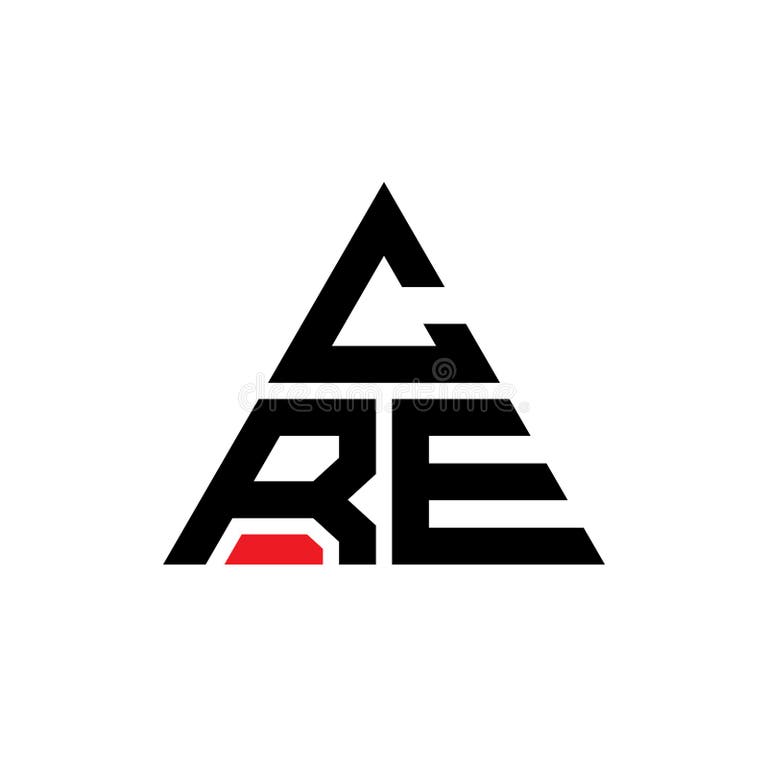 CRE Triangle Letter Logo Design with Triangle Shape. CRE Triangle Logo ...