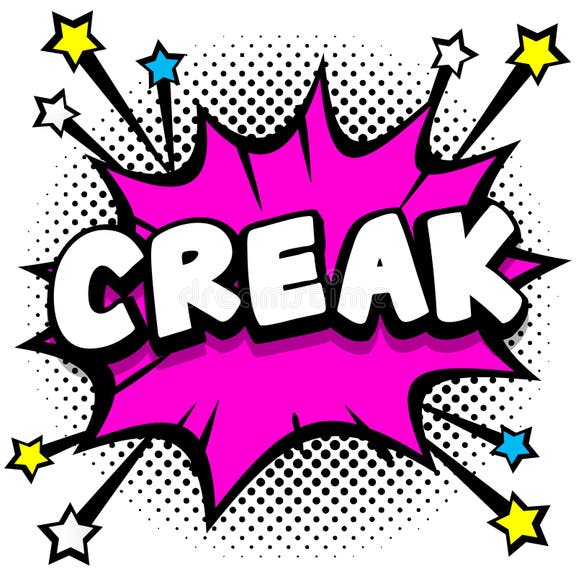 Creak Pop Art Comic Speech Bubbles Book Sound Effects Stock Vector ...