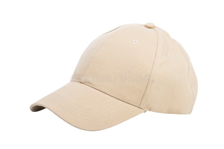 Cream Baseball Hat Isolated Stock Photo - Image of gangsta, visor: 59627968