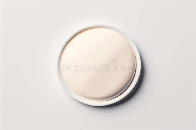 Cream in a Beautiful Jar.Textured Smear of White Cosmetic Cream on an ...