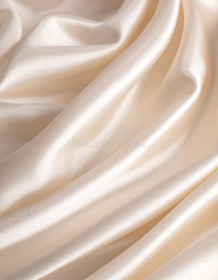 Cream Beige Draped Silk Satin Fabric Texture Stock Illustration ...