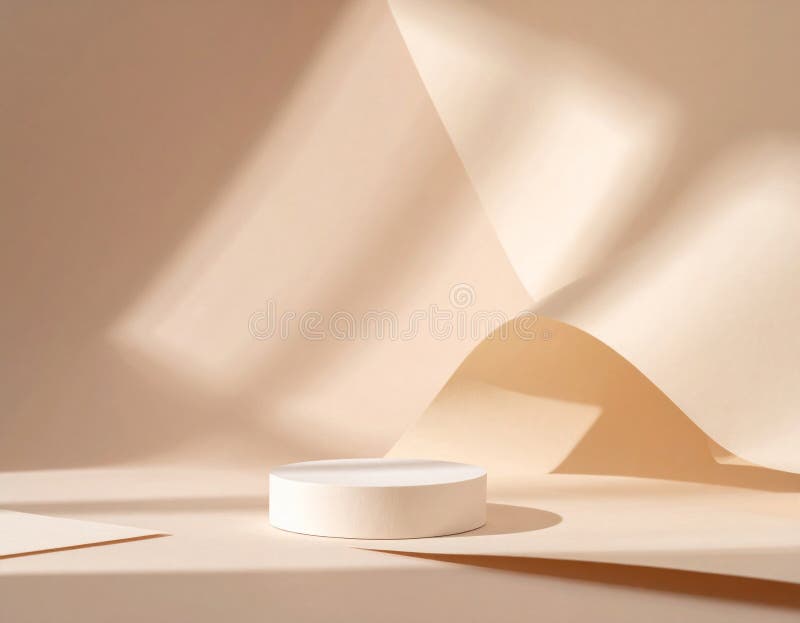 Cream Beige Minimal Product Display with Soft Lighting Stock ...
