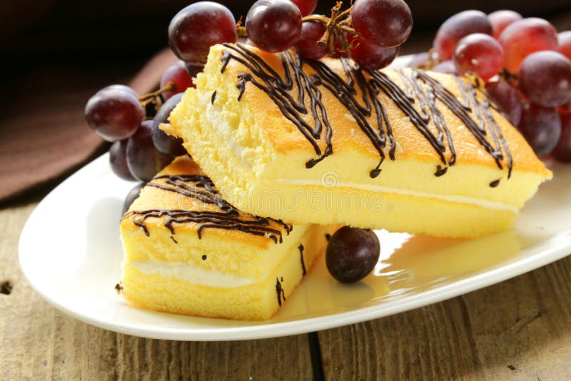 Cream Biscuits with Grape Berries Stock Image - Image of cream ...