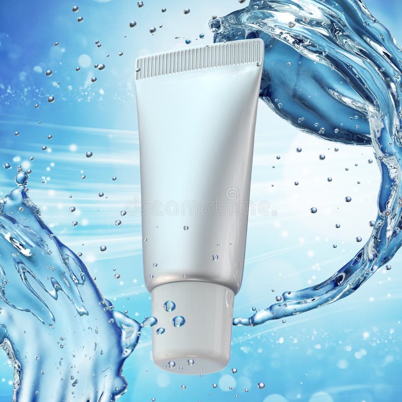 Cosmetic Realistic Package Ads Template. Body Foam and Hydrating Spray ...